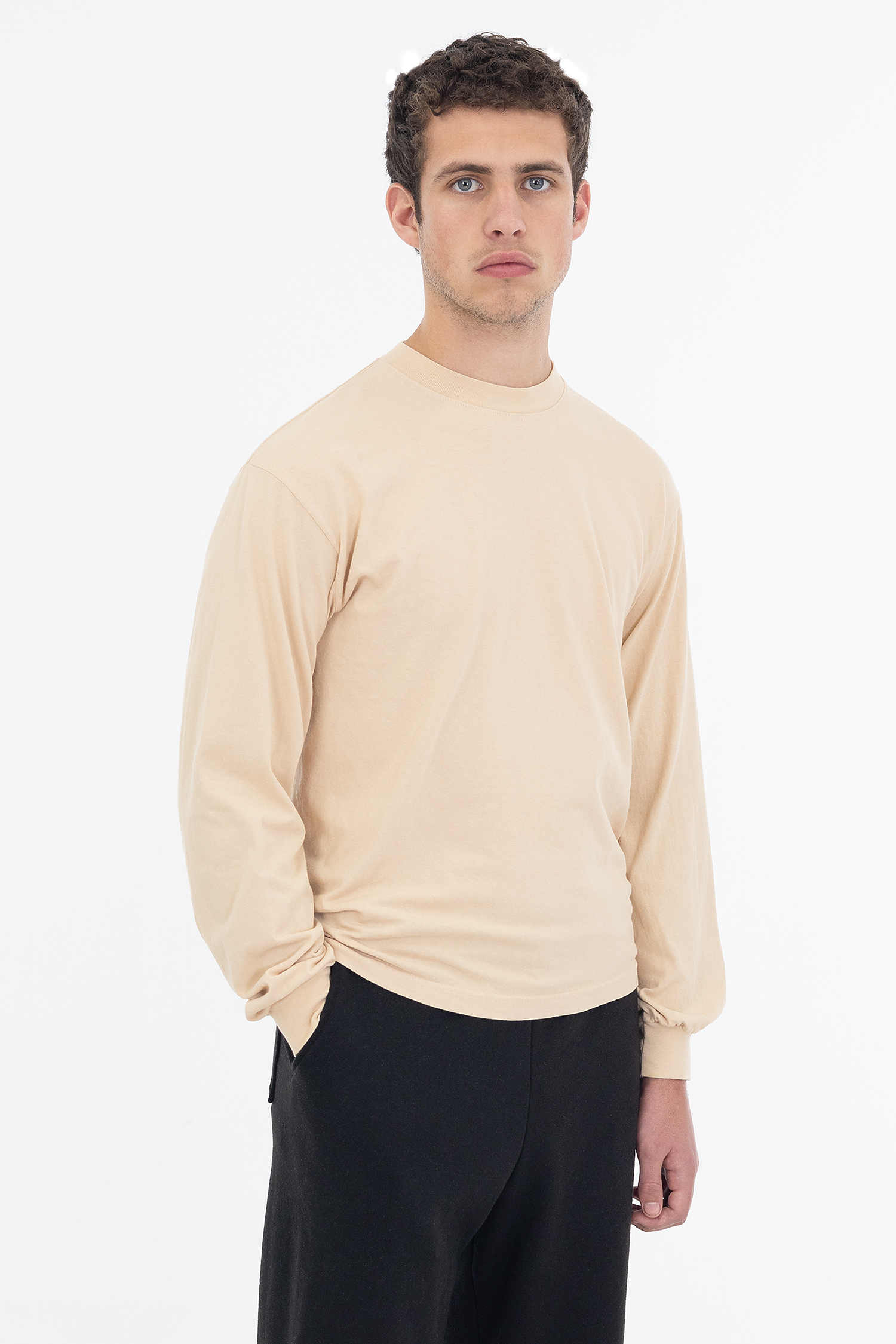 L/S Garment Dye Crewneck 6.5oz | Los Angeles Apparel